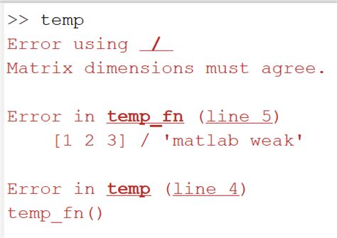 Go To Error Line In MATLAB Command Window Stack Overflow