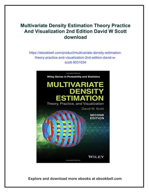 Multivariate Density Estimation Theory Practice And Visualization 2nd
