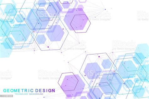 의료 배경 Dna 연구 분자 유전학 게놈 Dna 사슬을 추상화 합니다 육각형 선 점 유전자 분석 예술 개념 생명 공학 네트워크 개념 분자 벡터 일러스트 레이 션 Dna에