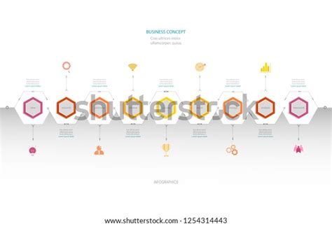 vector infographics polygon label template design stock vector royalty