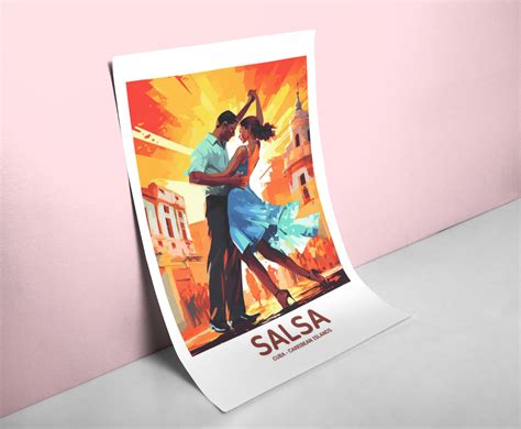 Printable Salsa Dance Poster Salsa Wall Art Ideal For Salsa Dancer T