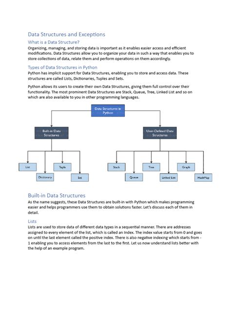Data Structures And Exceptions Pdf