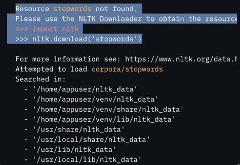 Error NLTK Streamlit Community Cloud Streamlit