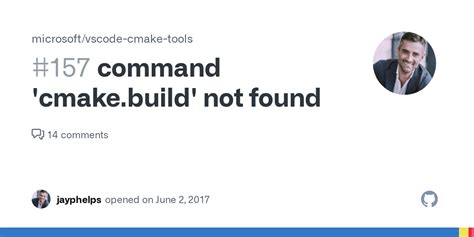 Command Cmakebuild Not Found · Issue 157 · Microsoftvscode Cmake Tools · Github