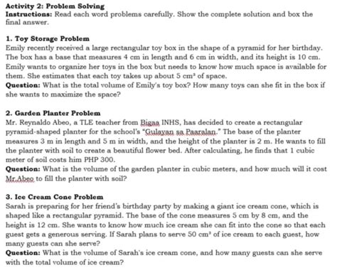 Activity 2 Problem Solving Instructions Read Studyx