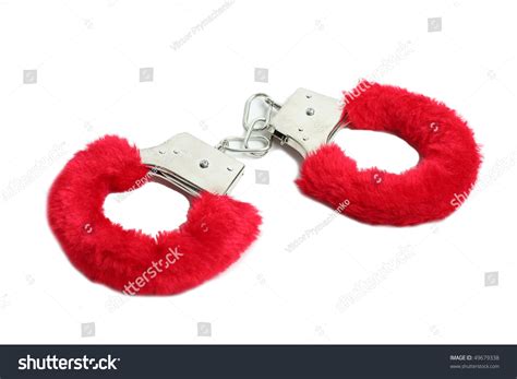 Fluffy Handcuff Sex Isolated On White Stock Photo Shutterstock
