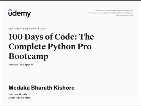 Completed Python Programming Course On Udemy Medaka Bharath Kishore Posted On The Topic Linkedin