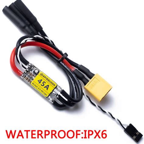 Apisqueen 12 24v 3 6s Lipo 45a Bi Directional Esc To Control Brushle Underwater Thruster