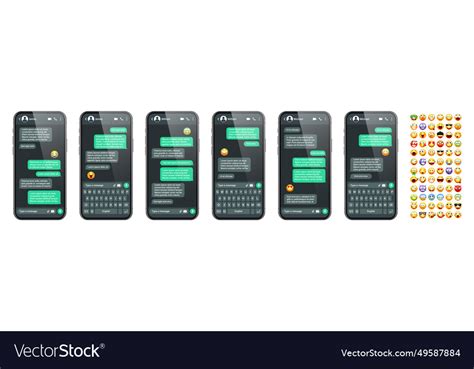 Smartphone Messaging App User Interface Royalty Free Vector
