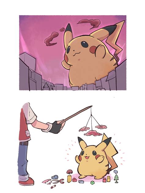 Pikachu And Red Pokemon Drawn By Ajimisora Danbooru