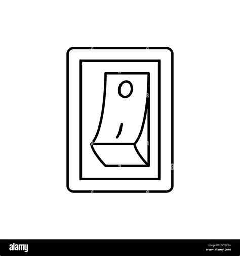 Electric Switch Line Icon Power Off Linear Style Sign For Mobile