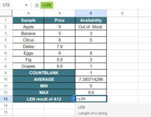 Basic Google Sheets Formulas Top Formulas And Functions