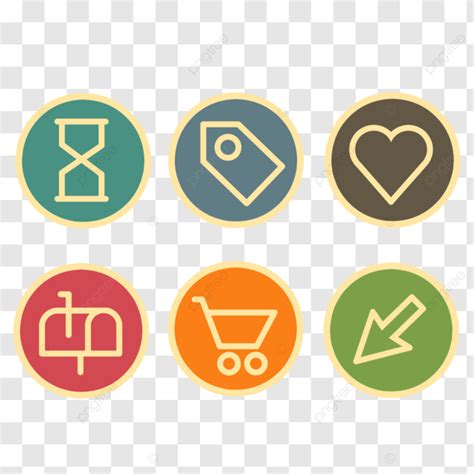 6 Sets Of Web Ui Icons Vector Web Ui Interface Png And Vector With