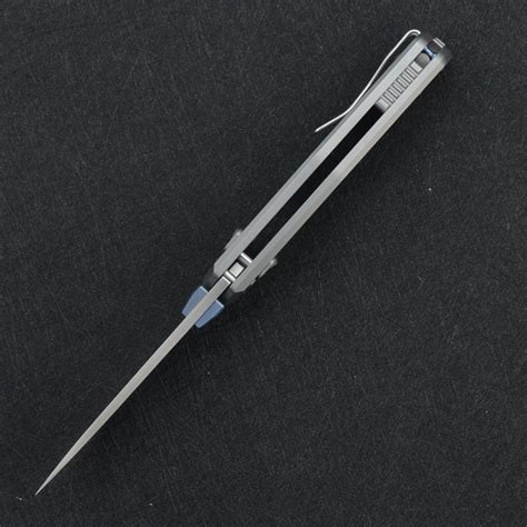 Kunwu Knives X Tao Elmax Button Lock Knife Gray Titanium Safeandlockstore Com 800 447 0591