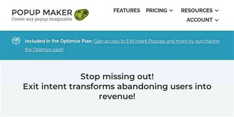 Popup Maker Exit Intent Popups Pluginsforwp