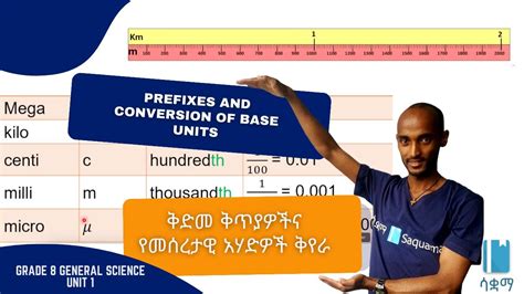 Grade 8 Unit 1 Prefixes and Conversion of Base Units ቅድመ ቅጥያዎች እና የመሰረታዊ አሃድዎች ቅየራ YouTube