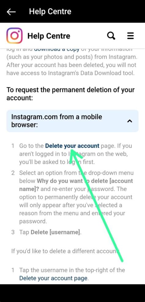 instagram delete your account option not showing [2023] nixloop