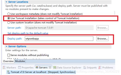 配置tomcat部署路径（server location是灰色怎么修改） tomcat项目 requestmapping 注解为灰色 csdn博客