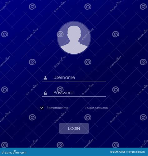 Login Account Template Background Stock Vector Illustration Of Template Technology 254673258