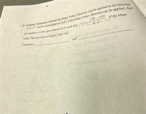 Solved 6 2 Pnts Determine Whether The Mean Value