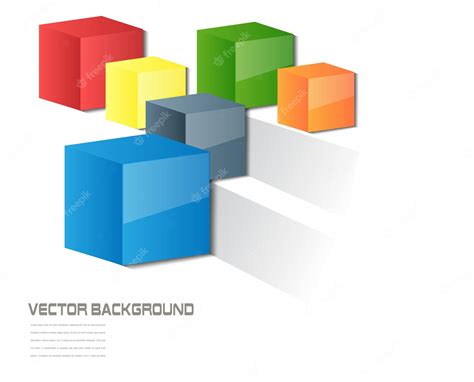 Premium Vector Abstract Background With Colorful 3d Cubes Vector