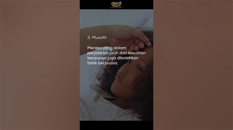 Golongan yang diperbolehkan tidak berpuasa dengan alasan tertentu. Siapa saja mereka? - YouTube