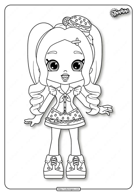 Printable Shopkins Rainbow Kate Coloring Pages