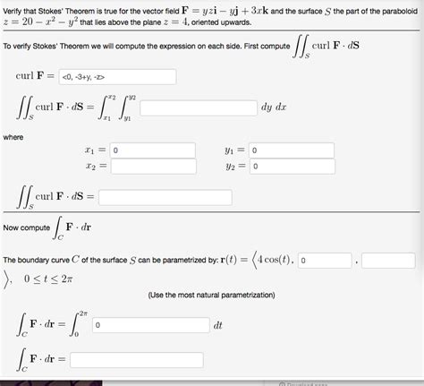 solved a parametrization for the boundary curve c seen below