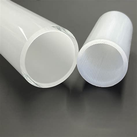 Plastic Extrusion Illumination Milky White Diffuser Acrylic Pmma Tube Lampcover Acrylic Tube