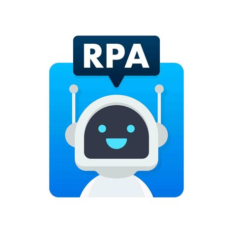 RPA Robotic process automation. Artificial intelligence, machine learning. Vector stock ...