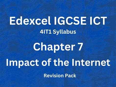 Edexcel Igcse Ict Chapter 7 Revision Notes Teaching Resources