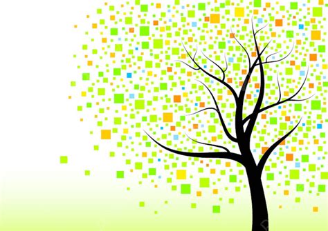 Abstract Tree Square Design Tree Vector Square Design Tree Png And