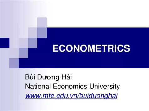 Ppt Econometrics Powerpoint Presentation Free Download Id5605653