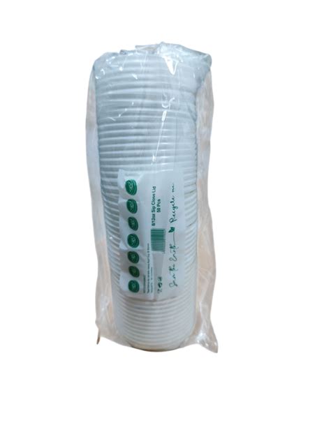 Tapa Negra Ps Sip 8oz Blanca 80Ø Bolsa De 50 Unid Nuevo Jorsa