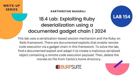 18 4 lab exploiting ruby deserialization using documented gadget chain