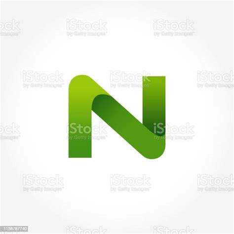 녹색 문자 N 아이콘 기호 템플릿입니다 알파벳 아이콘 디자인 개념에 대한 스톡 벡터 아트 및 기타 이미지 개념 그라데이션 꽃 식물 Istock