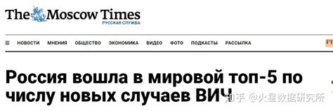 鲜为人知的俄罗斯：艾滋病新发病例数进入世界前五 知乎