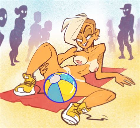 Rule 34 Beach Ball Breasts Casual Female Footwear Human Mauxie Mostly