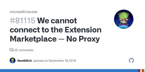 we cannot connect to the extension marketplace no proxy · issue