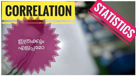 Statistics Correlation Malayalam Plus Two Edu Youtube