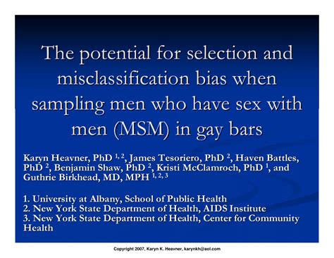 Pdf The Potential For Selection And Misclassification Bias When