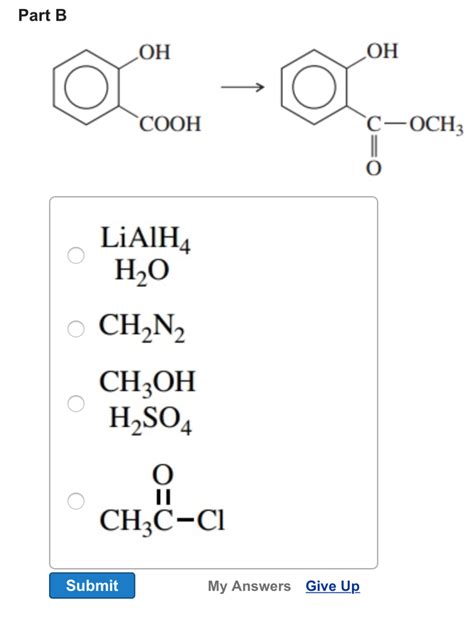 Solved Part A OH O C CH COOH COOH CH OH HASO CH C O CCH Chegg Com
