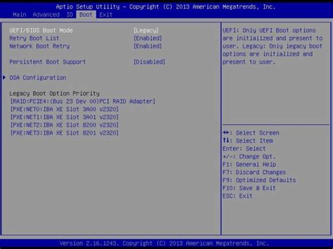 Set The Boot Mode Oracle® Server X5 2 Installation Guide For Windows