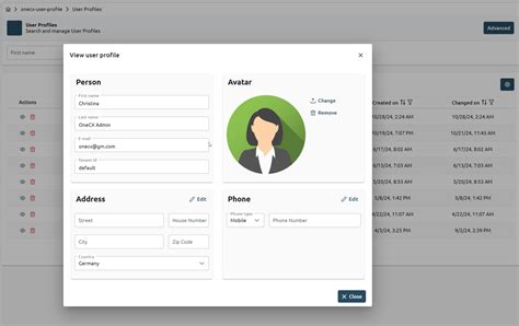 Onecx User Profile Onecx Docs