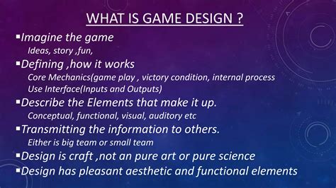 fundamental of game design part 2 ppt