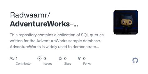 Github Radwaamradventureworks Sqlqueries This Repository Contains A Collection Of Sql