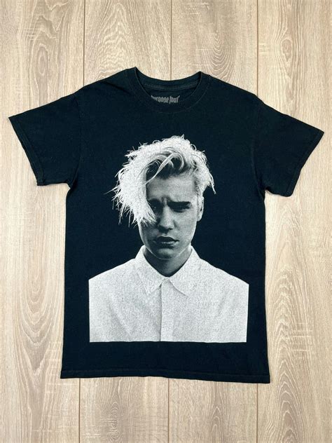 Band Tees × Justin Bieber Justin Bieber Purpose Tour T Shirt Big Face Logo Size S Grailed
