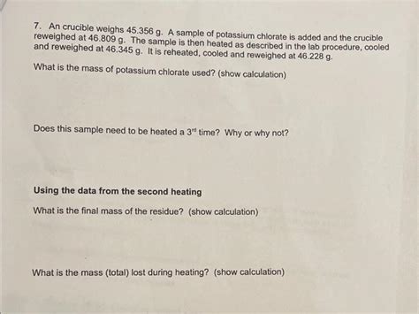 pre lab assignment experiment 10 how much potassium