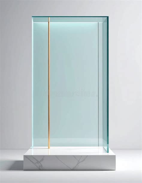 Modern Glass Sculpture On Marble Base Stock Illustration Illustration Of Metal Clear 390742691