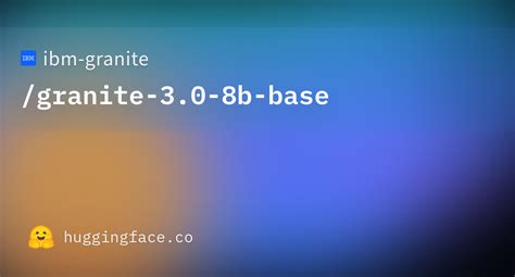 Ibm Granite Granite B Base At Main